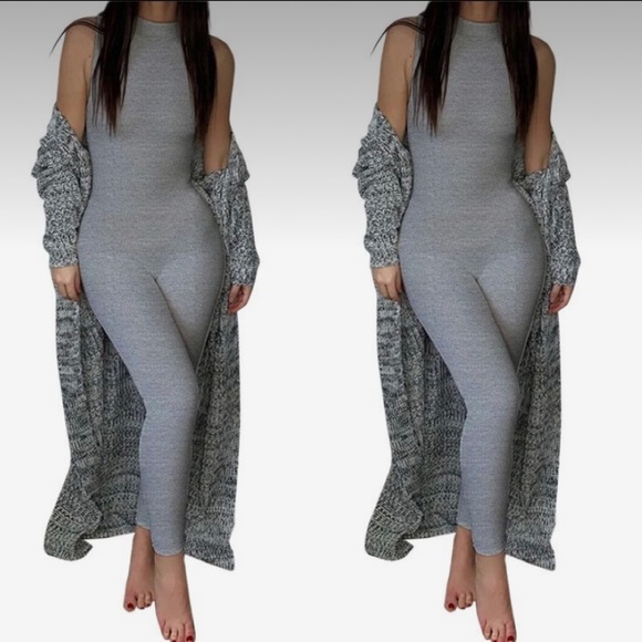 Pants & Jumpsuits | One Piece Gray Bodysuit Outfit | Poshmark
